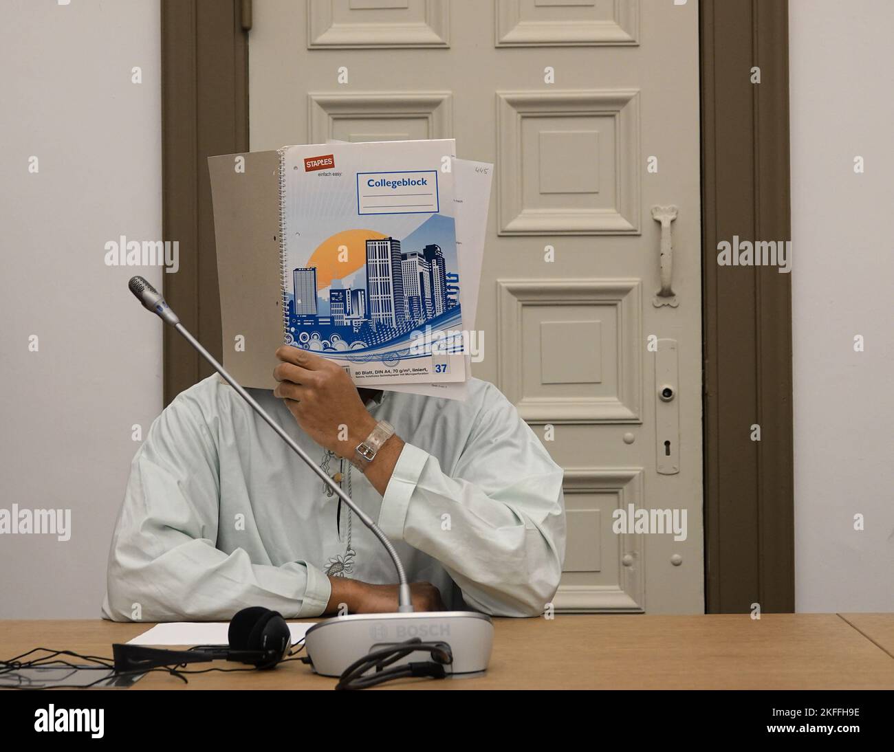 Hamburg, Germany. 18th Nov, 2022. The defendant in the trial of the ...