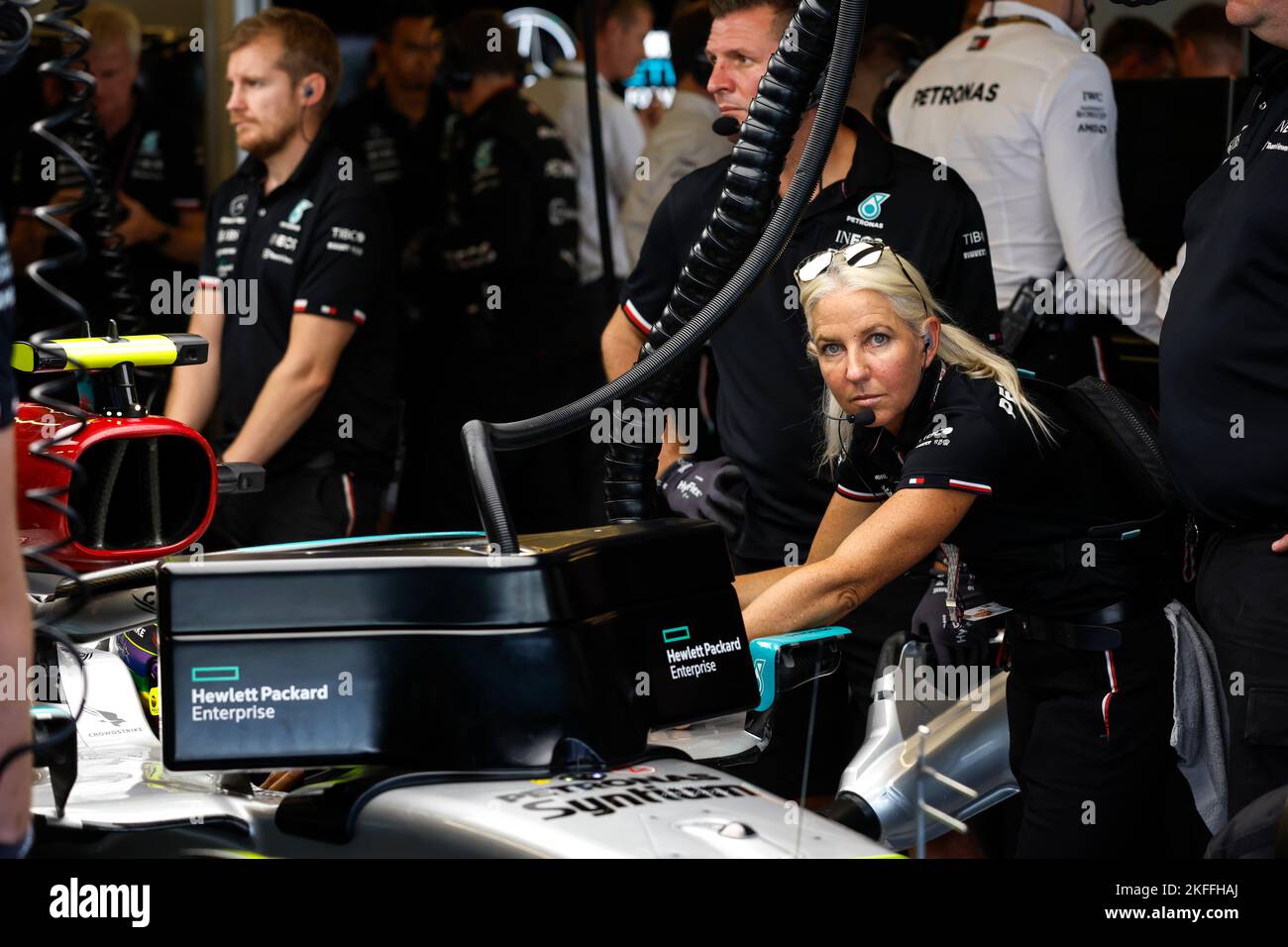 CULLEN Angela, physio of HAMILTON Lewis (gbr), Mercedes AMG F1 Team W13 ...