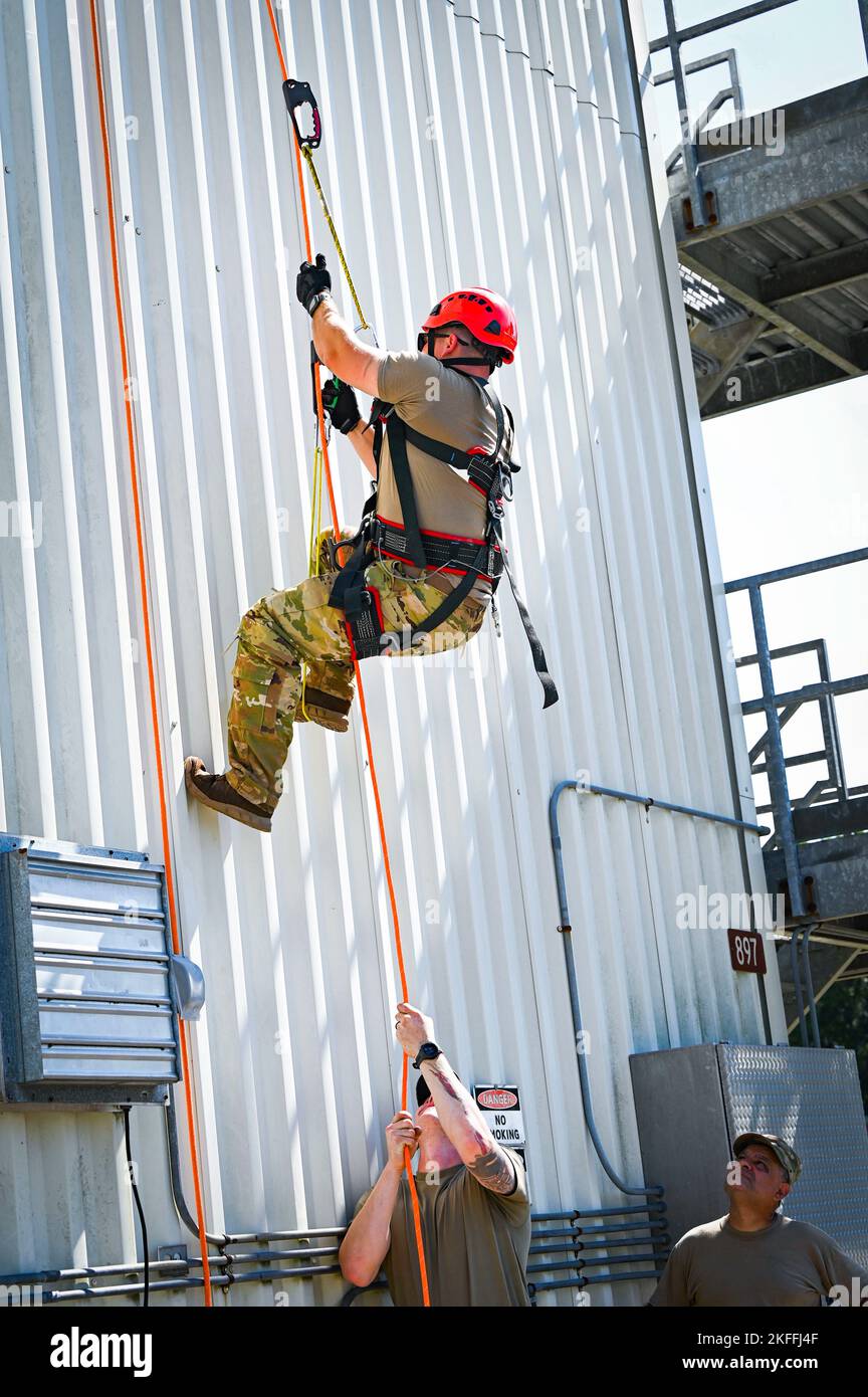 A Georgia Air National Guard firefighter from the 165th Civil ...