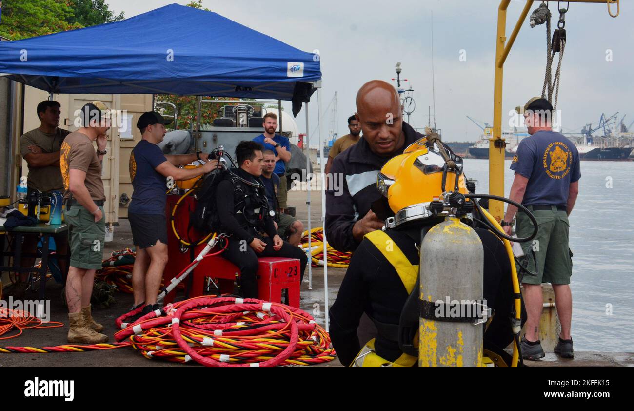 RIO DE JANEIRO – U.S. Navy divers, assigned to Mobile Diving and ...