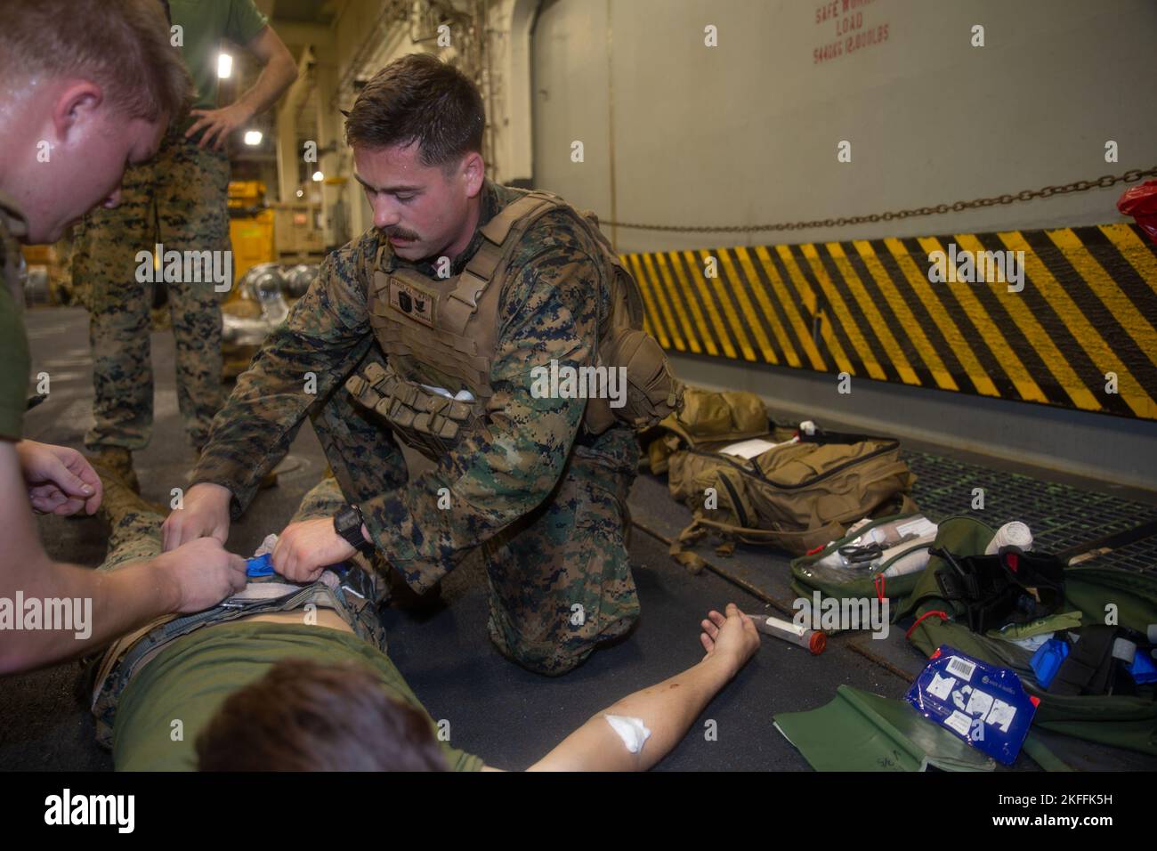 U.S. Navy hospital corpsman 3rd class Holden Gilbert, a platoon ...