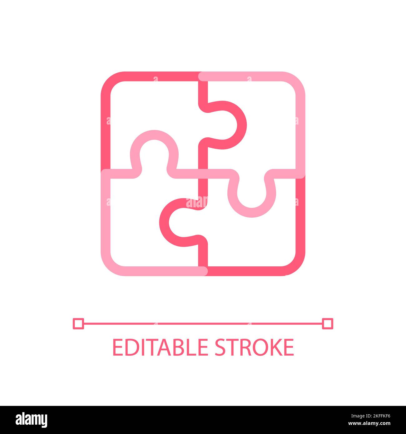 Puzzle pixel perfect color linear ui icon Stock Vector Image & Art - Alamy