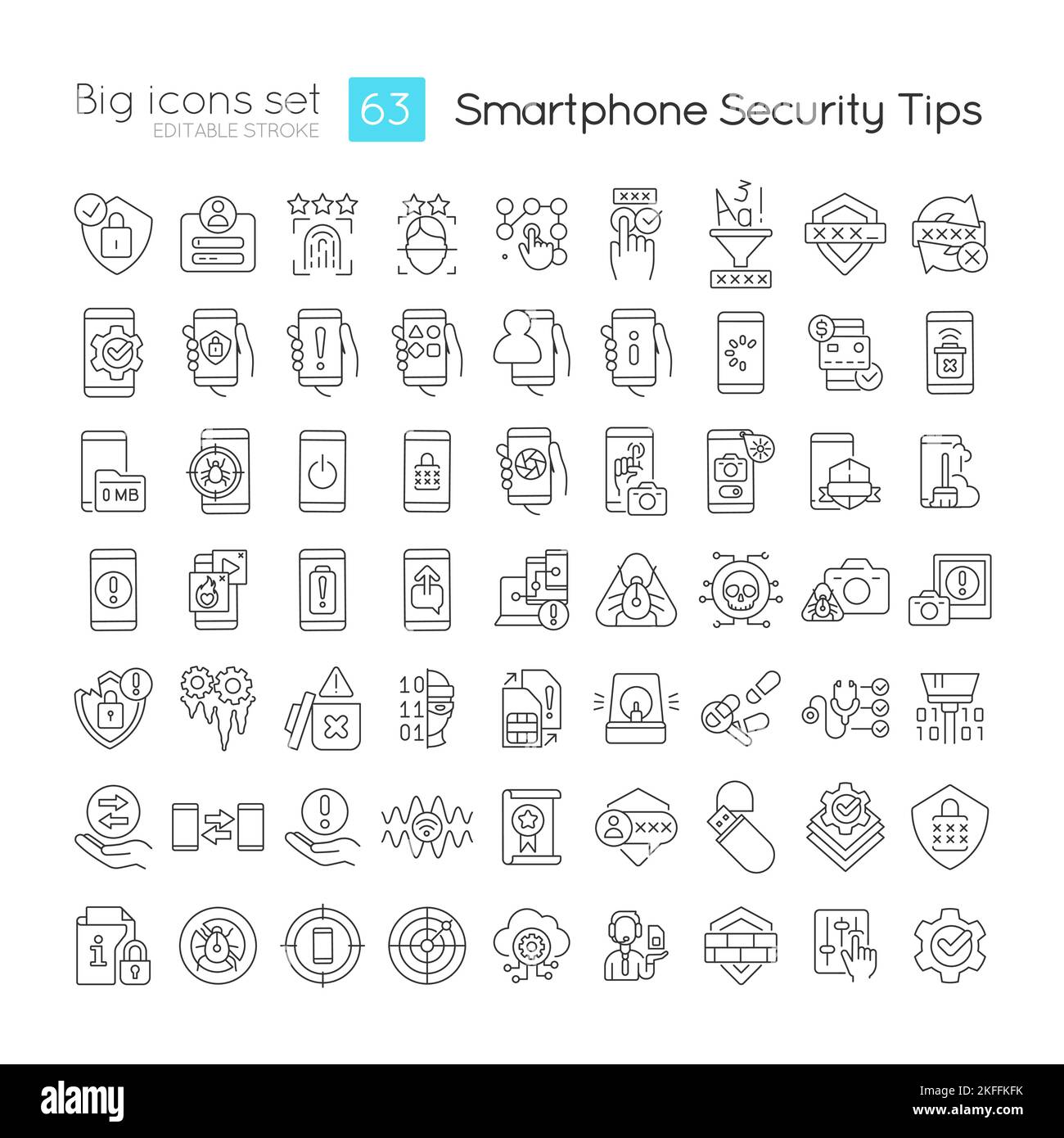 Pack security flat icons Stock Vector Images - Alamy
