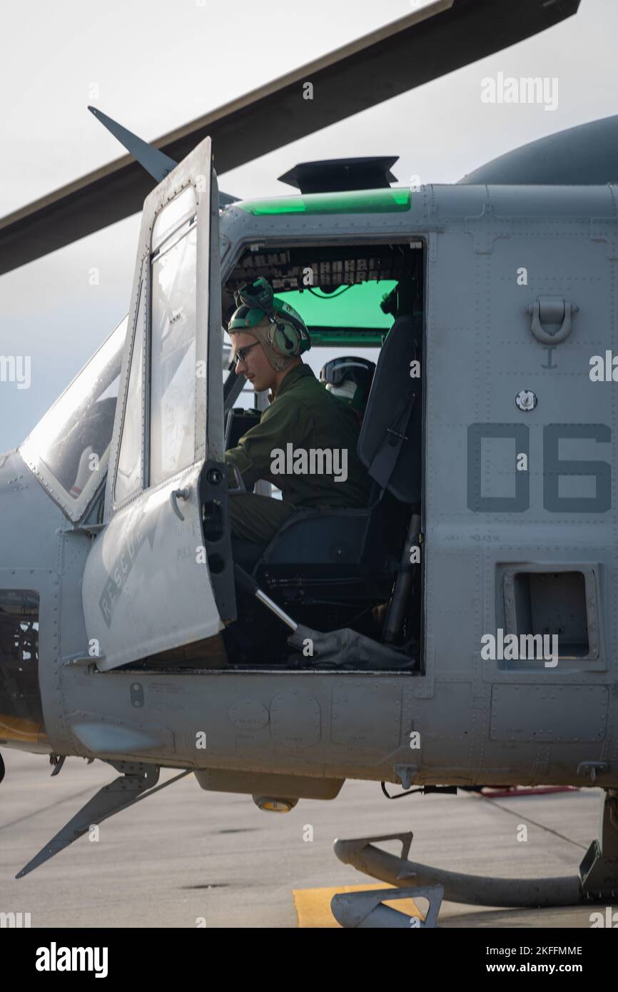 U.S. Marine Corps Cpl. Brandon Taylor, UH-1Y Huey aviation mechanic ...