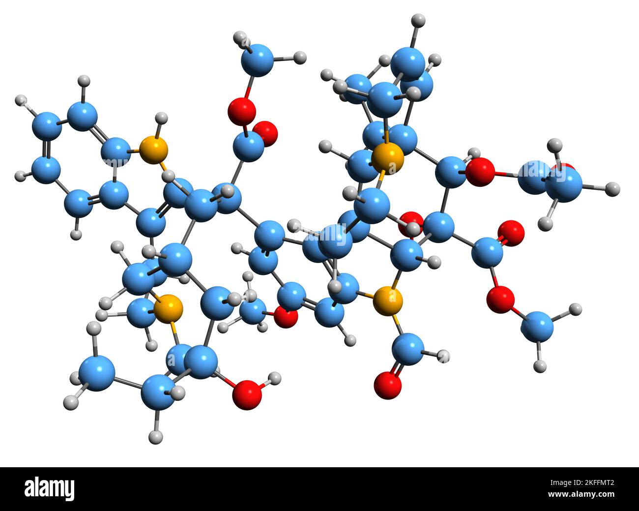 3D image of Vincristine skeletal formula - molecular chemical structure ...
