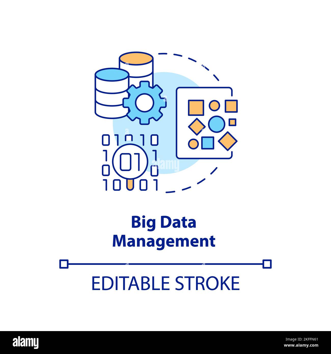 Big data management concept icon Stock Vector Image & Art - Alamy