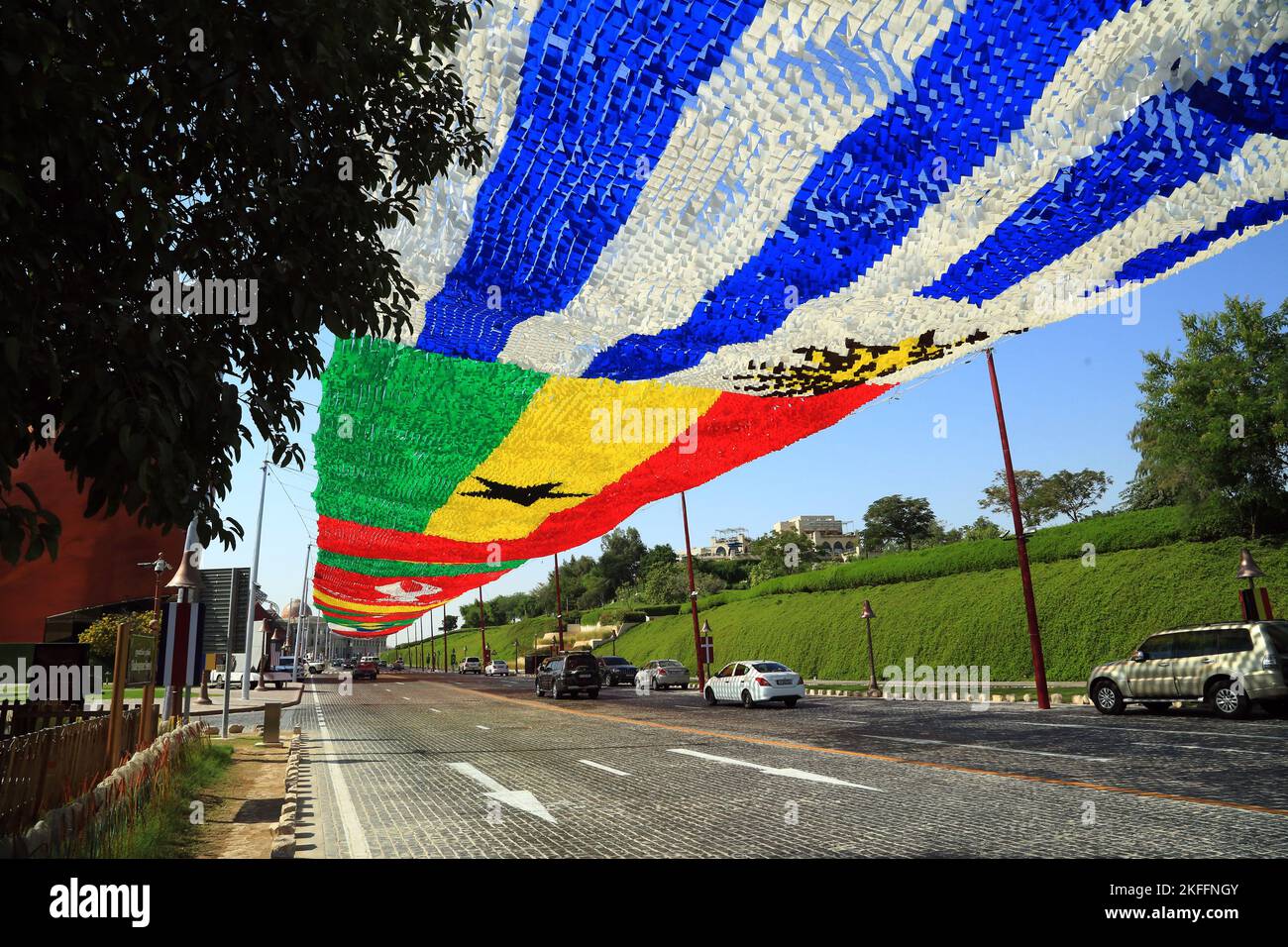 Doha, Qatar. 16th Nov, 2022. November 16, 2022 in Doha, Qatar: A canopy ...