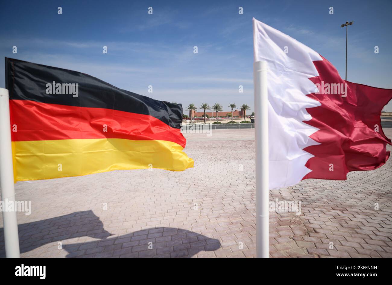 Al Ruwais, Qatar. 18th Nov, 2022. A traffic island in front of the Al ...