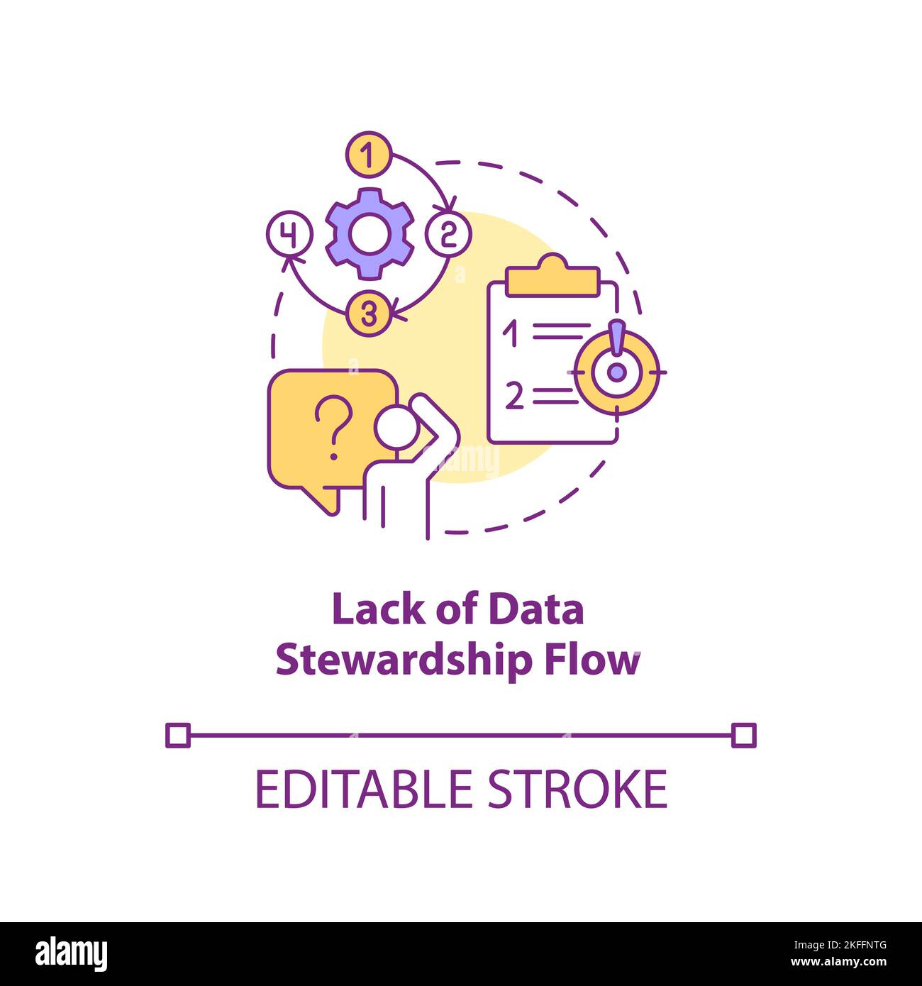 Data stewardship icon hi-res stock photography and images - Alamy