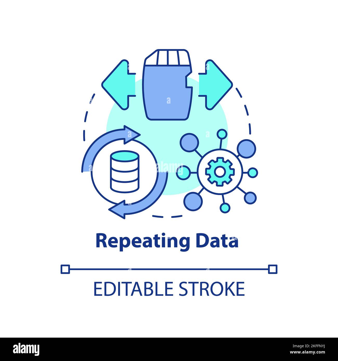Repeating data concept icon Stock Vector Image & Art - Alamy