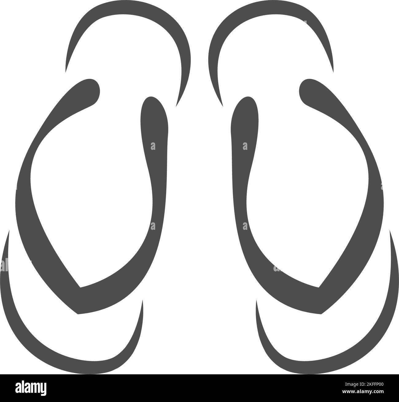 A pair of flip-flops isolated on the white background Stock Vector ...