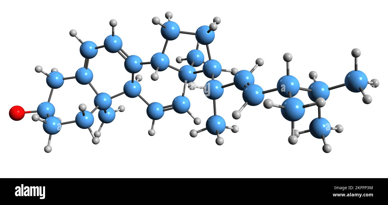 3D image of Vitamin D skeletal formula - molecular chemical structure ...