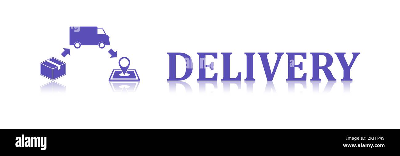 Illustration of a delivery concept Stock Photo - Alamy