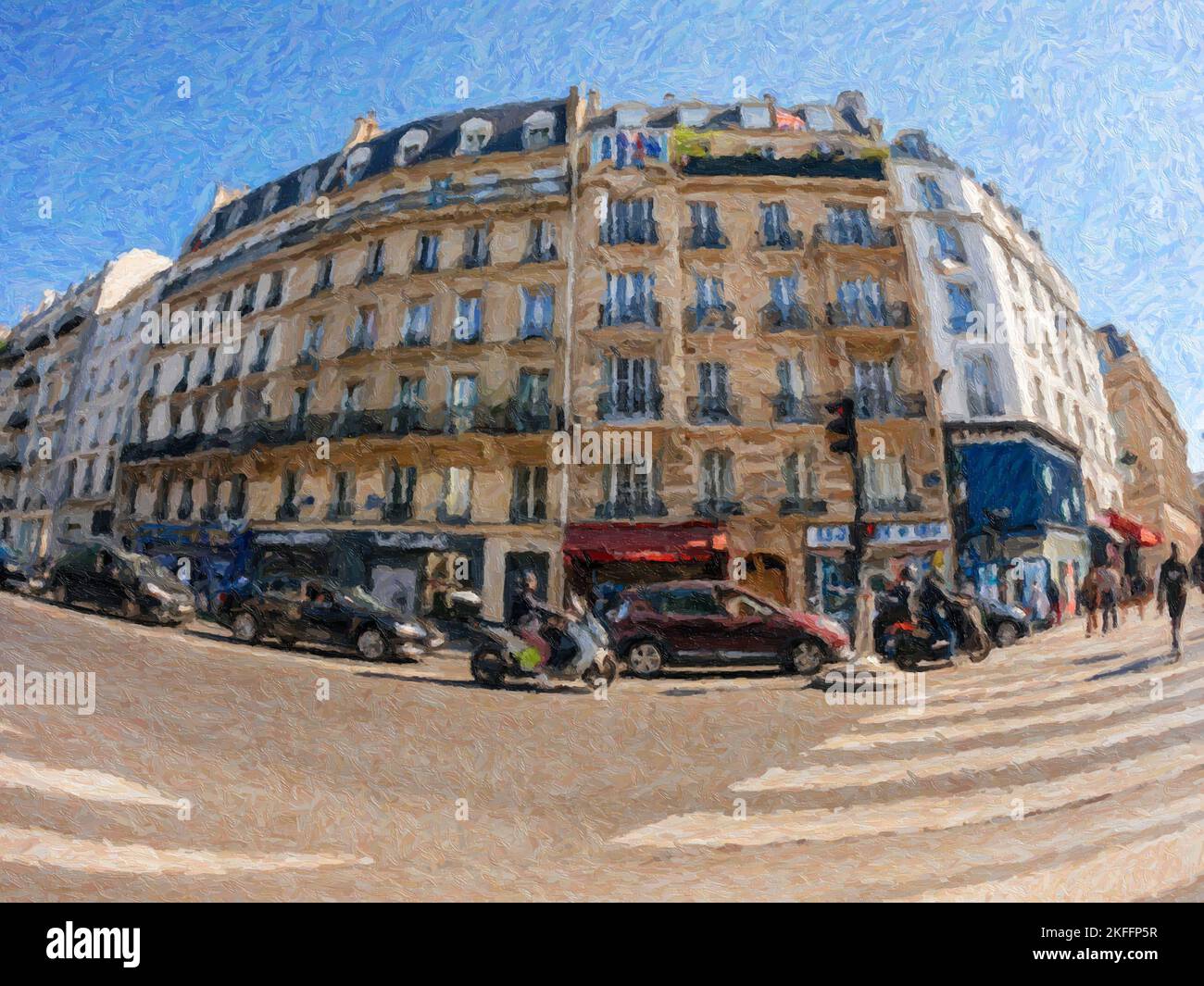 Paris crosswalk painting hi-res stock photography and images - Alamy
