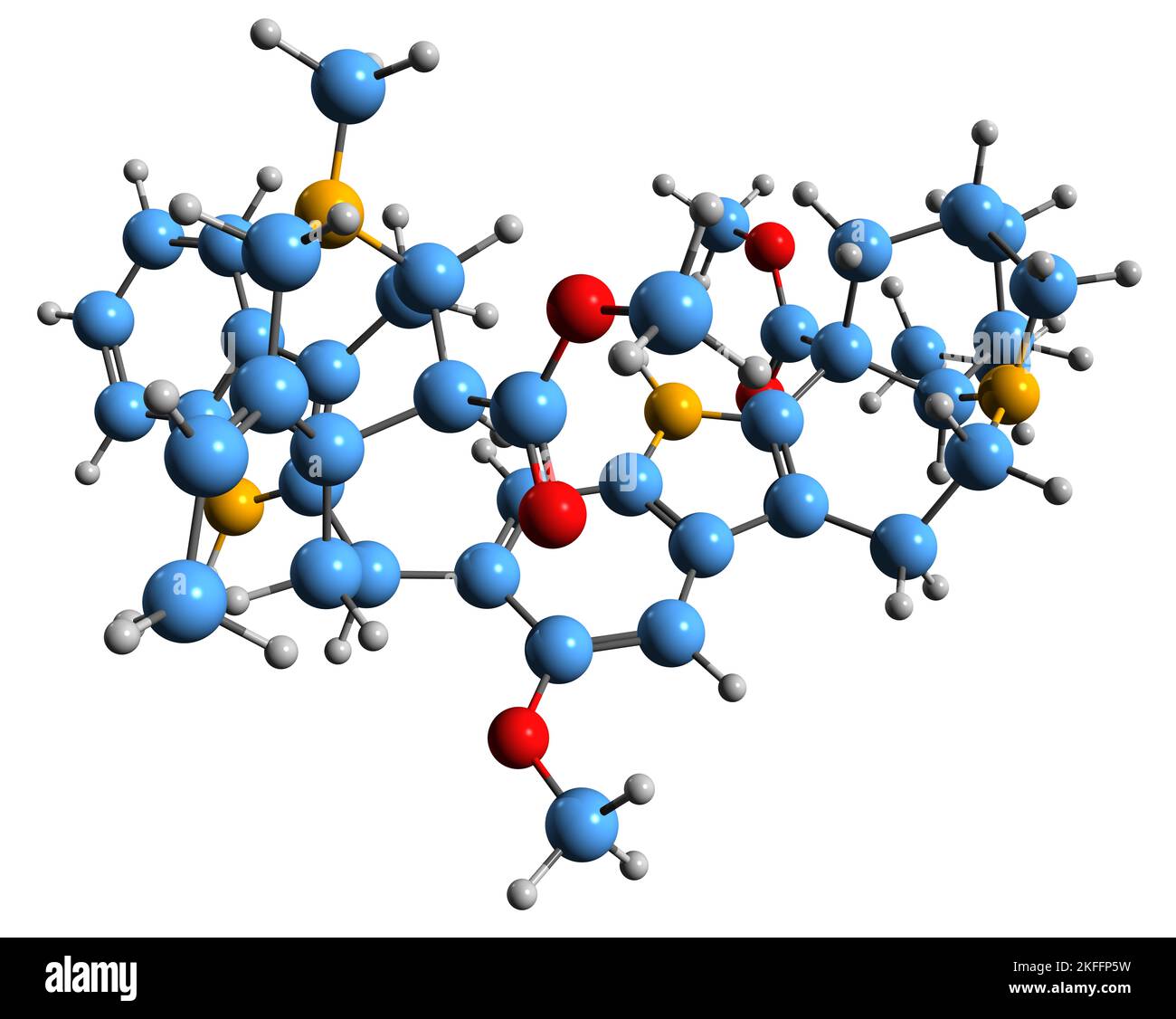 3D image of Voacamine skeletal formula - molecular chemical structure ...