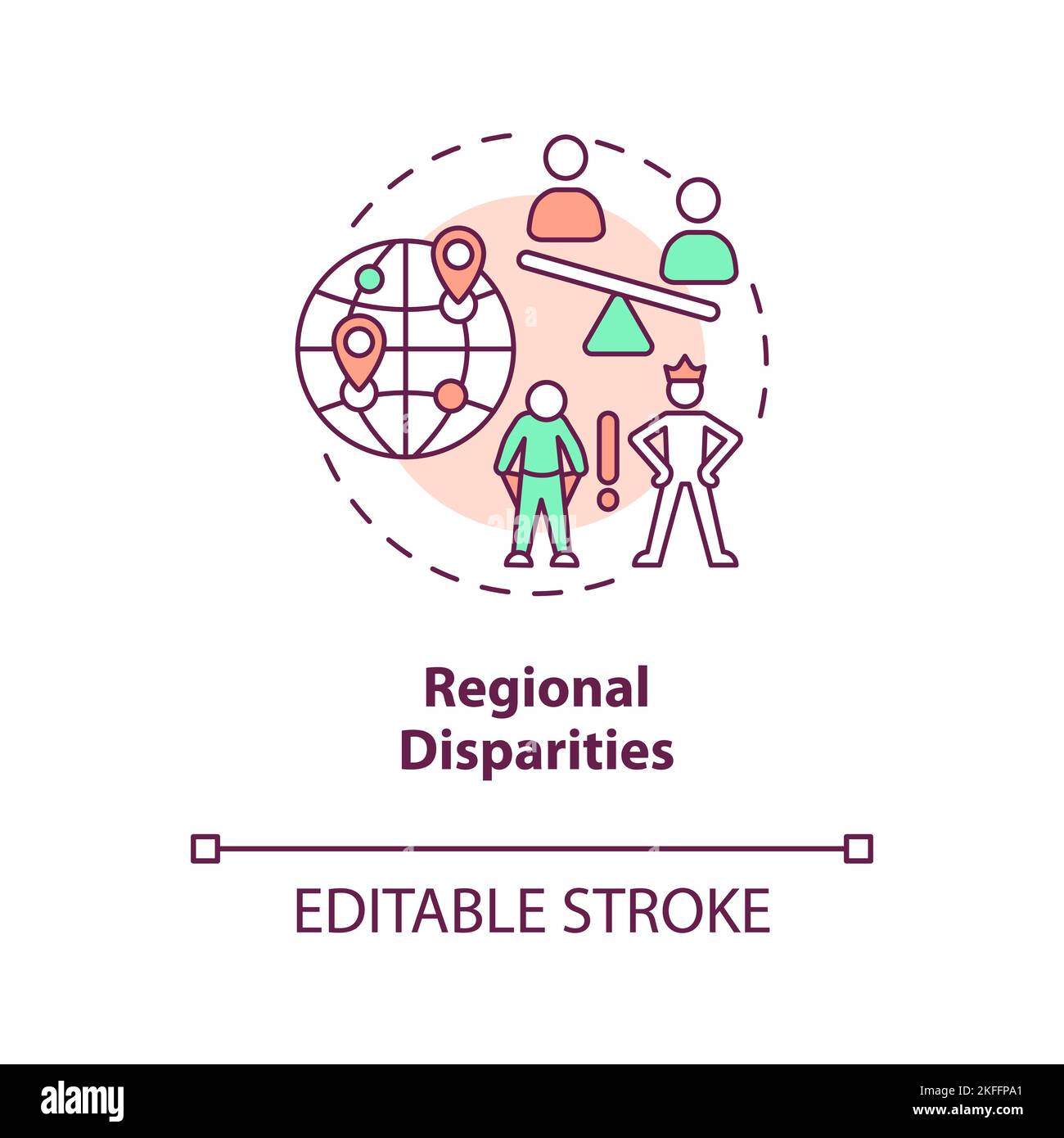 Regional Disparities Concept Icon Stock Vector Image And Art Alamy