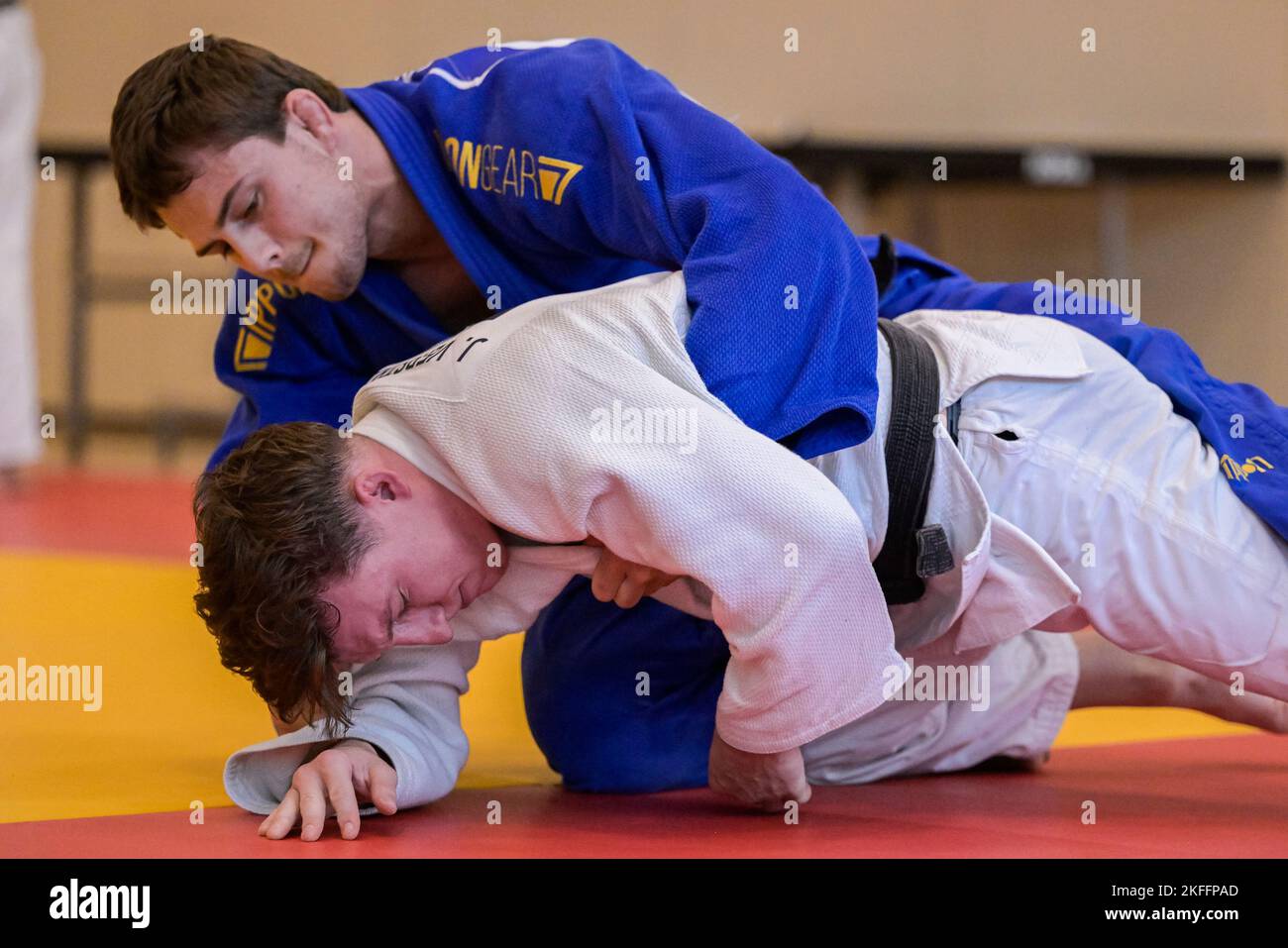 Belgian judoka Karel Foubert and Belgian judoka Jorre Verstraeten ...