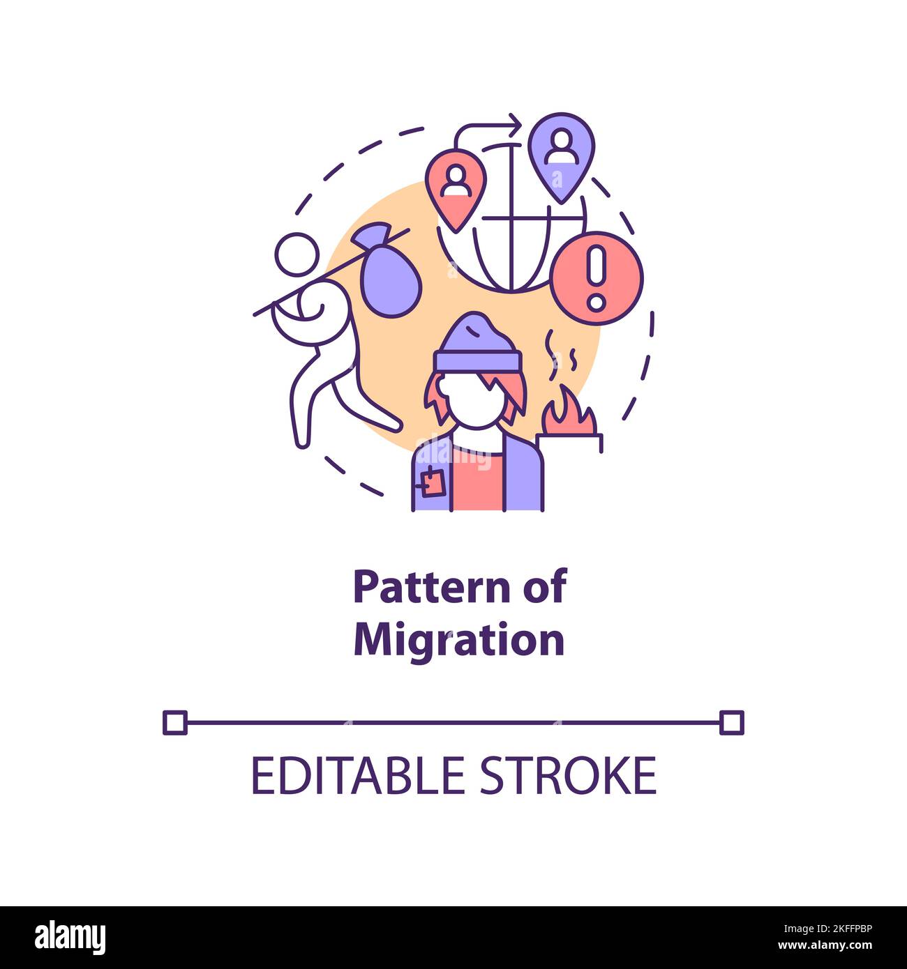 Pattern of migration concept icon Stock Vector Image & Art - Alamy