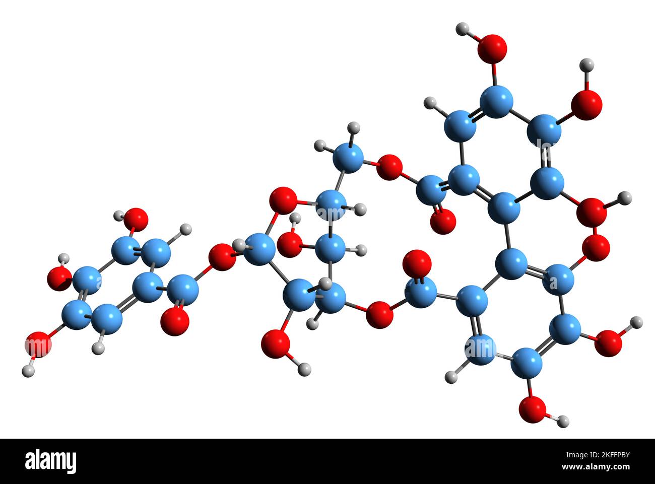 3D image of Gallotannin skeletal formula - molecular chemical structure ...