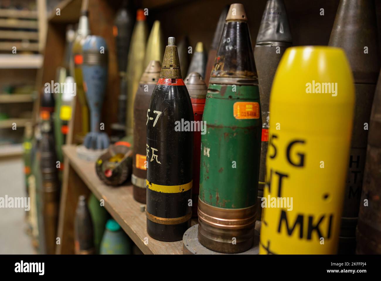 Various ordnance items displayed at the Explosive Ordnance Disposal ...