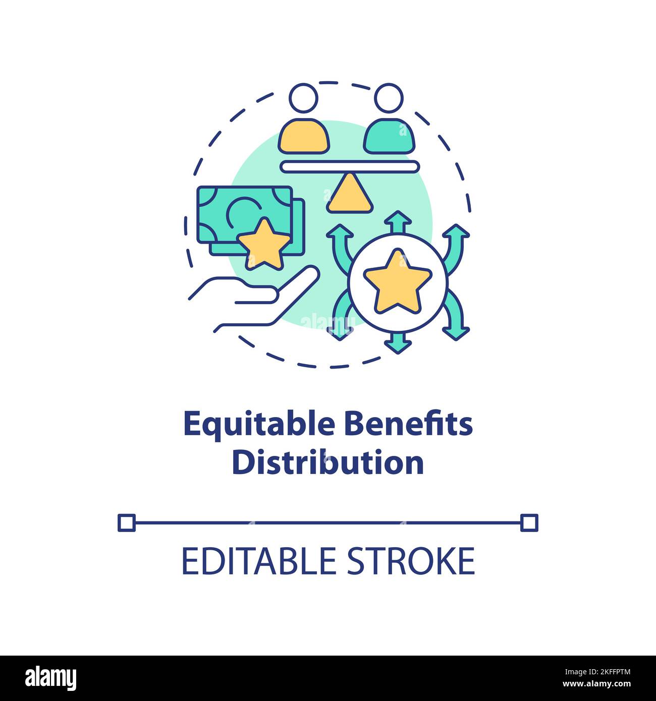 Equitable benefits distribution concept icon Stock Vector Image & Art ...