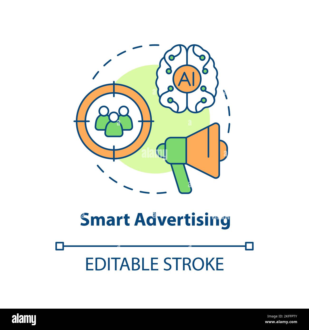 Smart advertising concept icon Stock Vector Image & Art - Alamy