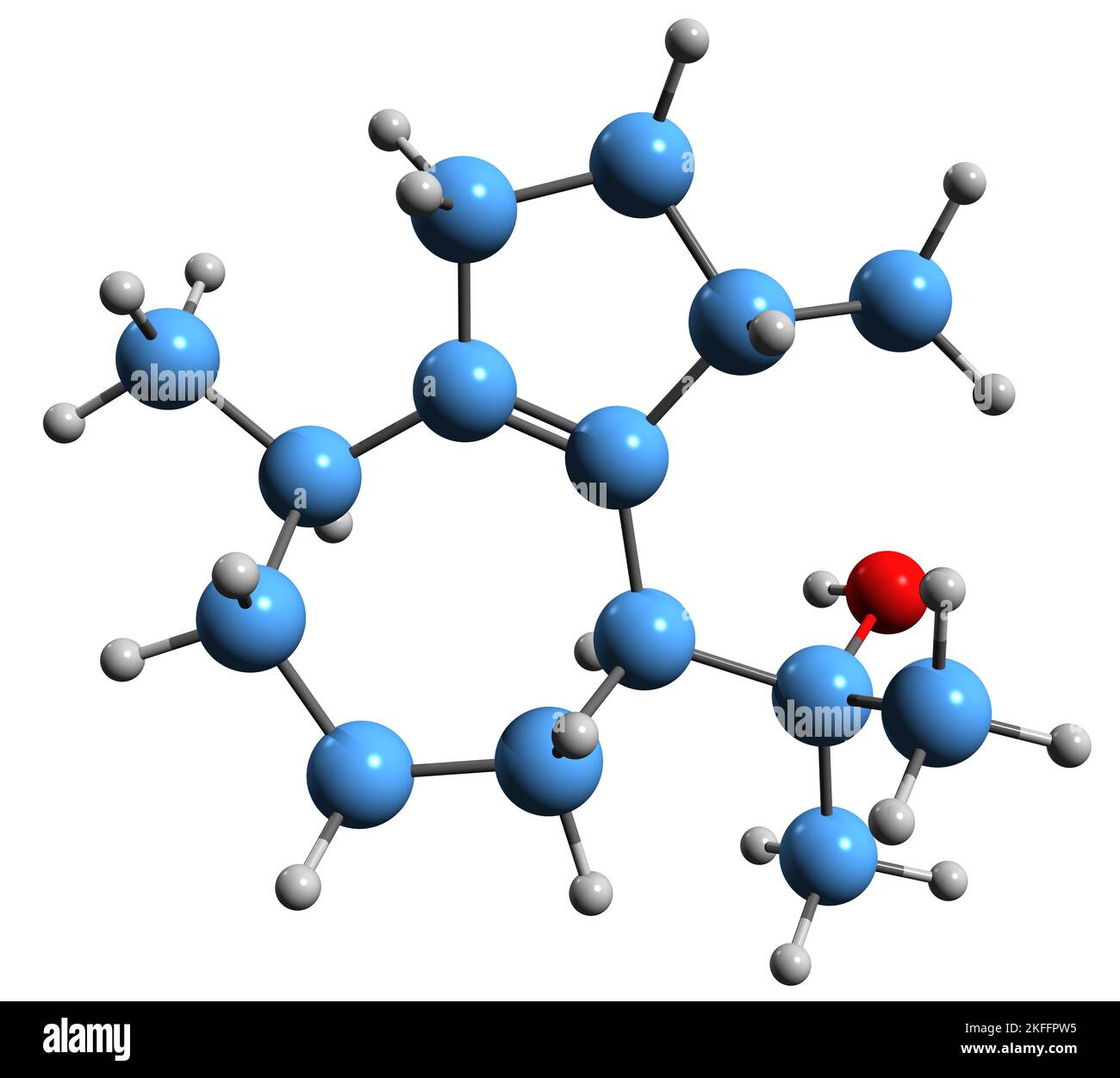 3D image of Guaiol skeletal formula - molecular chemical structure of ...