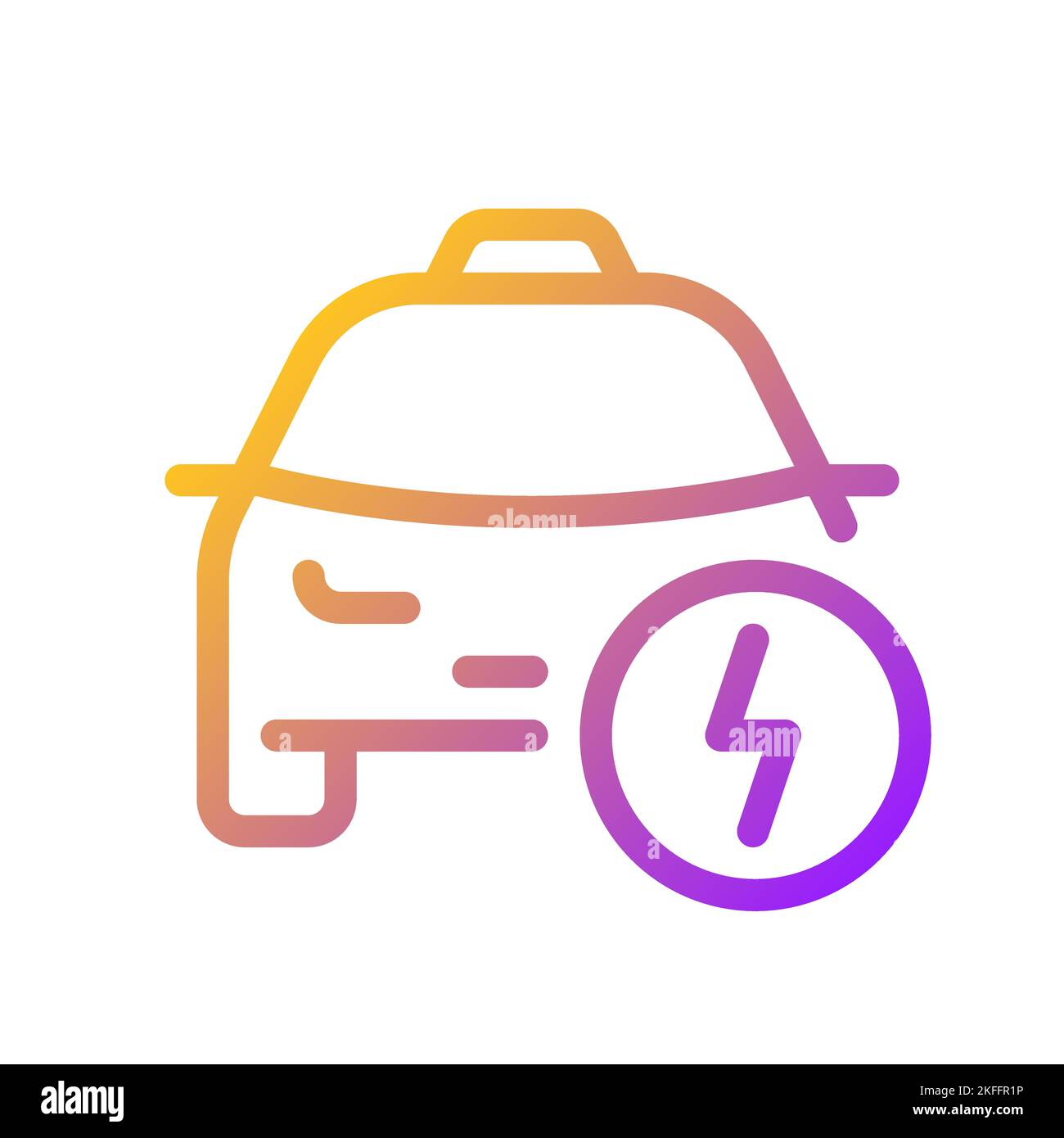Taxi and lightning pixel perfect gradient linear ui icon Stock Vector ... Taxi and lightning pixel perfect gradient linear ui icon Stock Vector ...