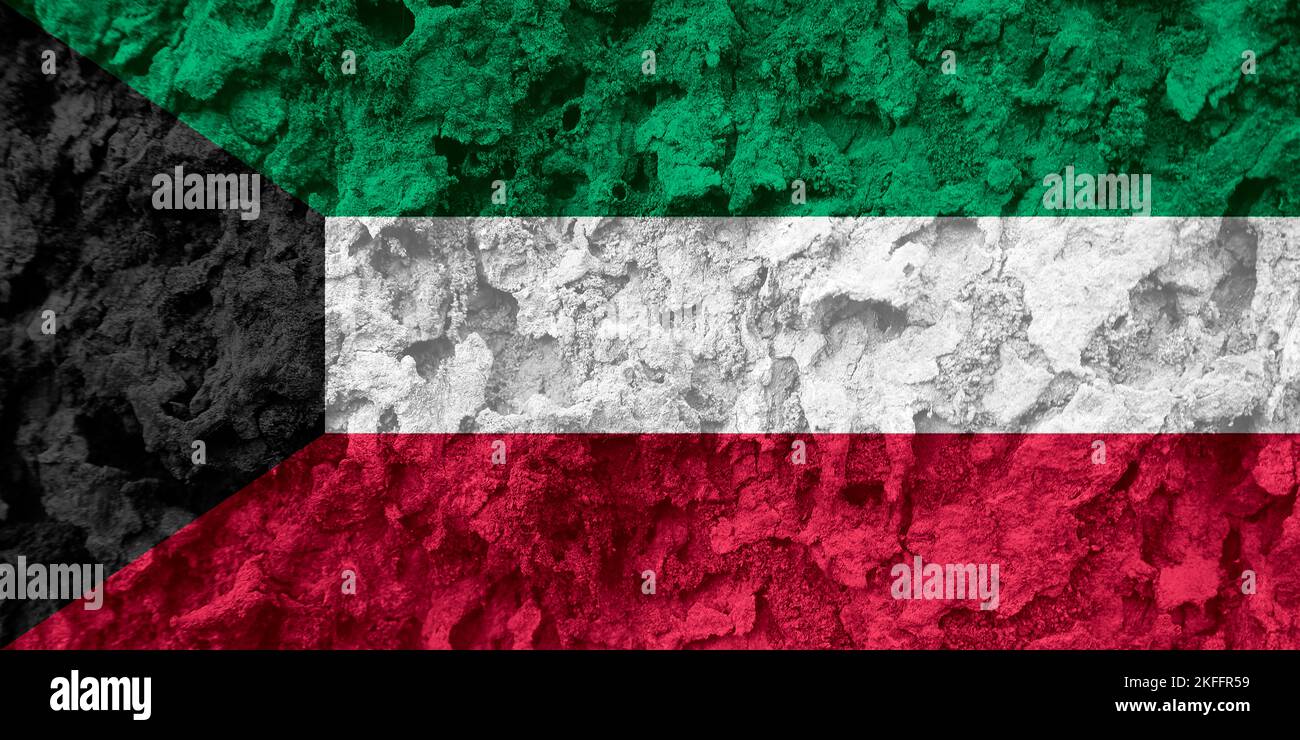 kuwait flag texture as background Stock Photo - Alamy