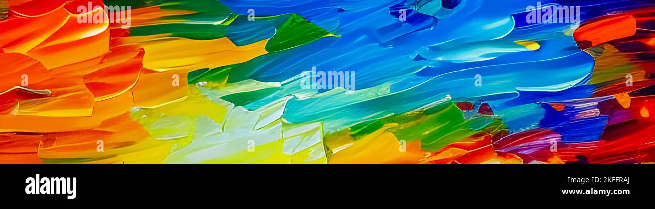 Abstract colourfull random colors painting expressionist style Stock ...