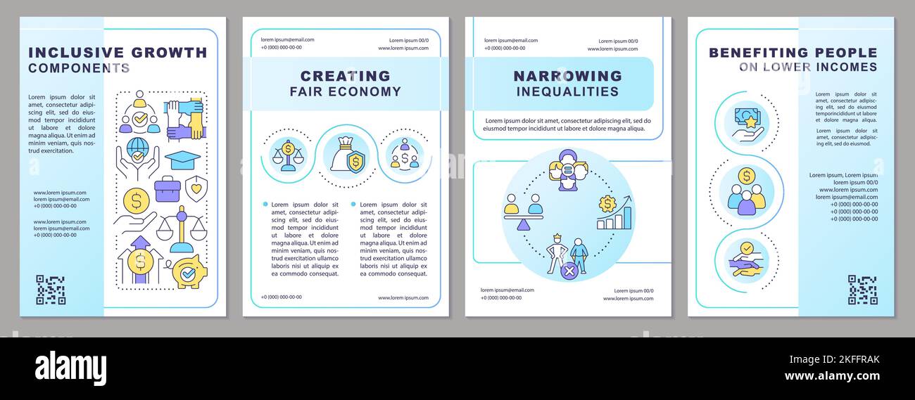 How to achieve inclusive growth brochure template Stock Vector Image ...
