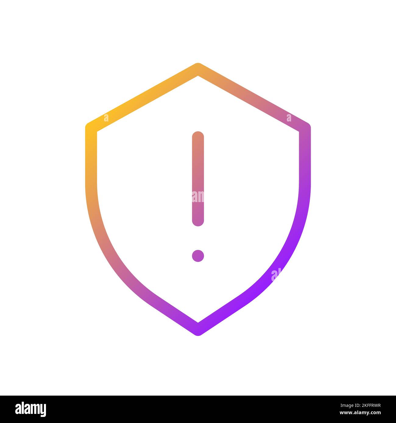 Security hazard pixel perfect gradient linear ui icon Stock Vector ...