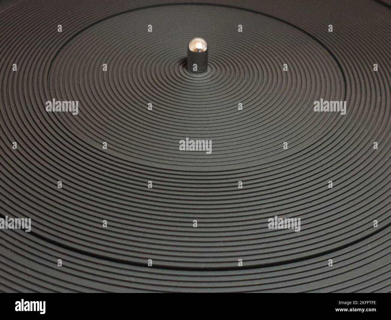 Turntable Rubber Platter Mat, a part shot, perspective view Stock Photo ...