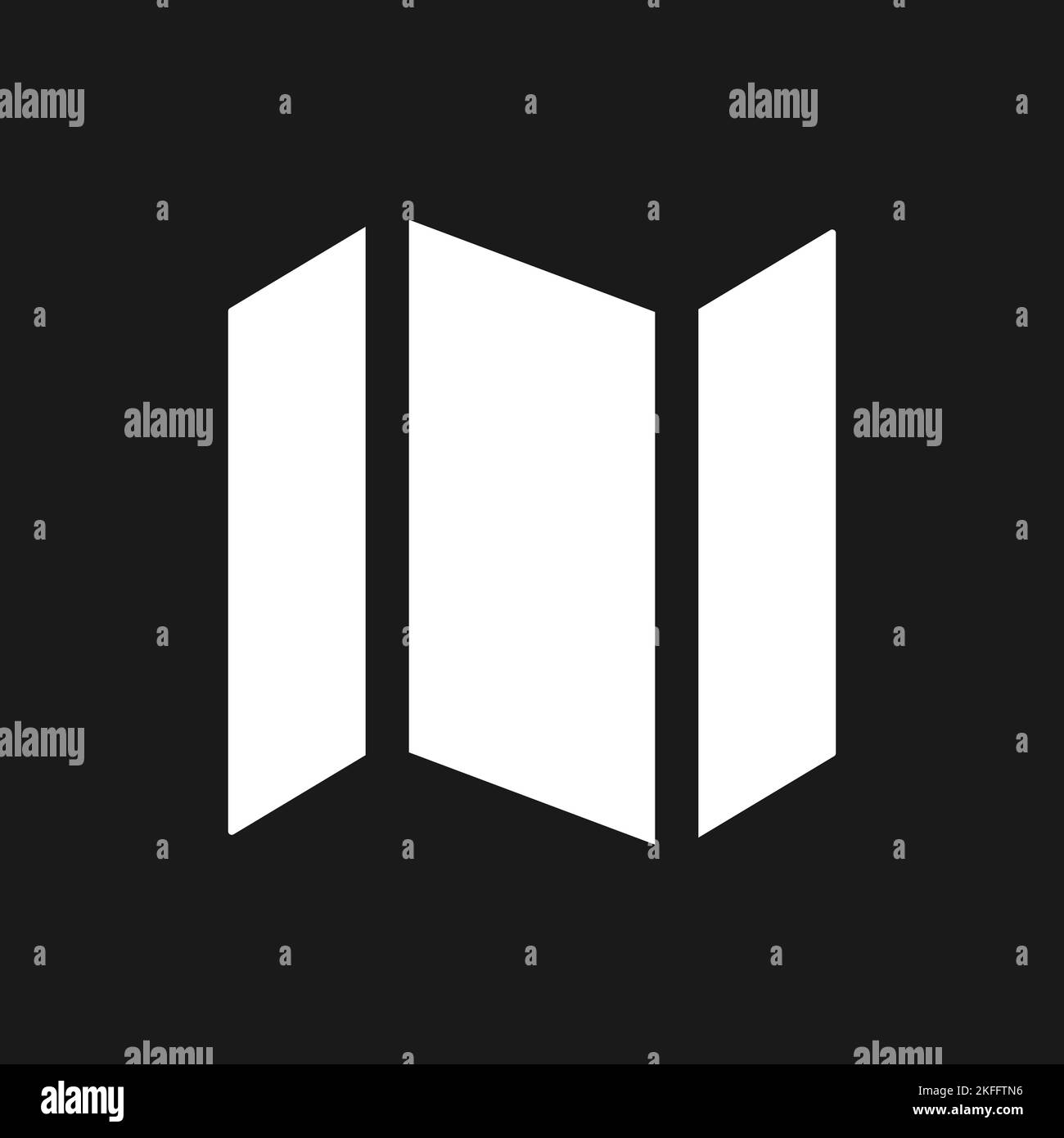 Folding brochure dark mode glyph ui icon Stock Vector Image & Art - Alamy