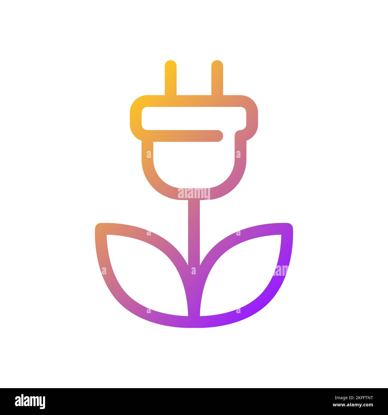 Green electricity pixel perfect gradient linear ui icon Stock Vector ...