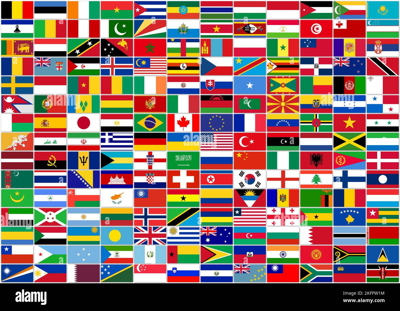 Flags of all World countries Stock Photo - Alamy