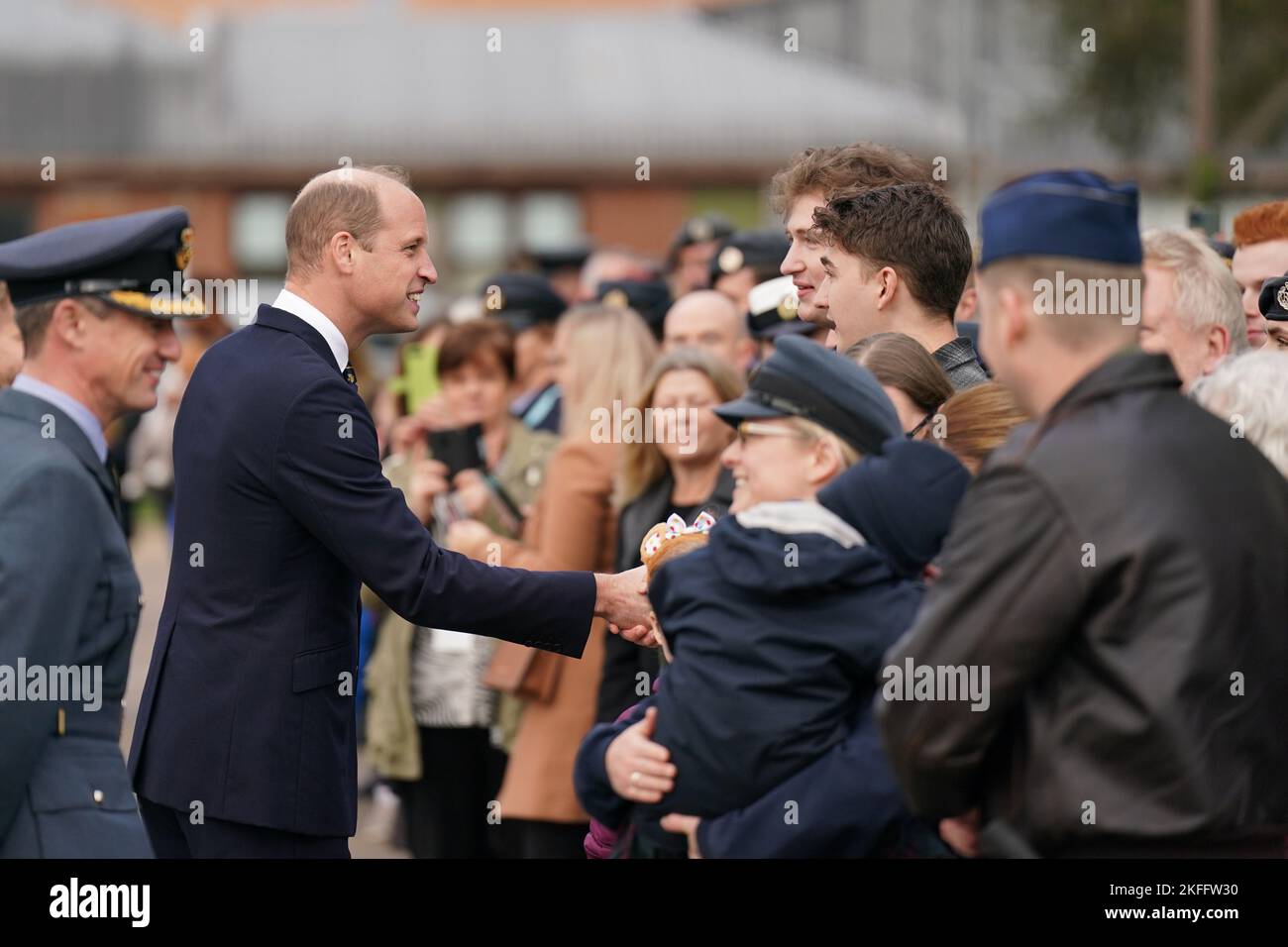 The Prince of Wales meeting family members of RAF personnel during a ...