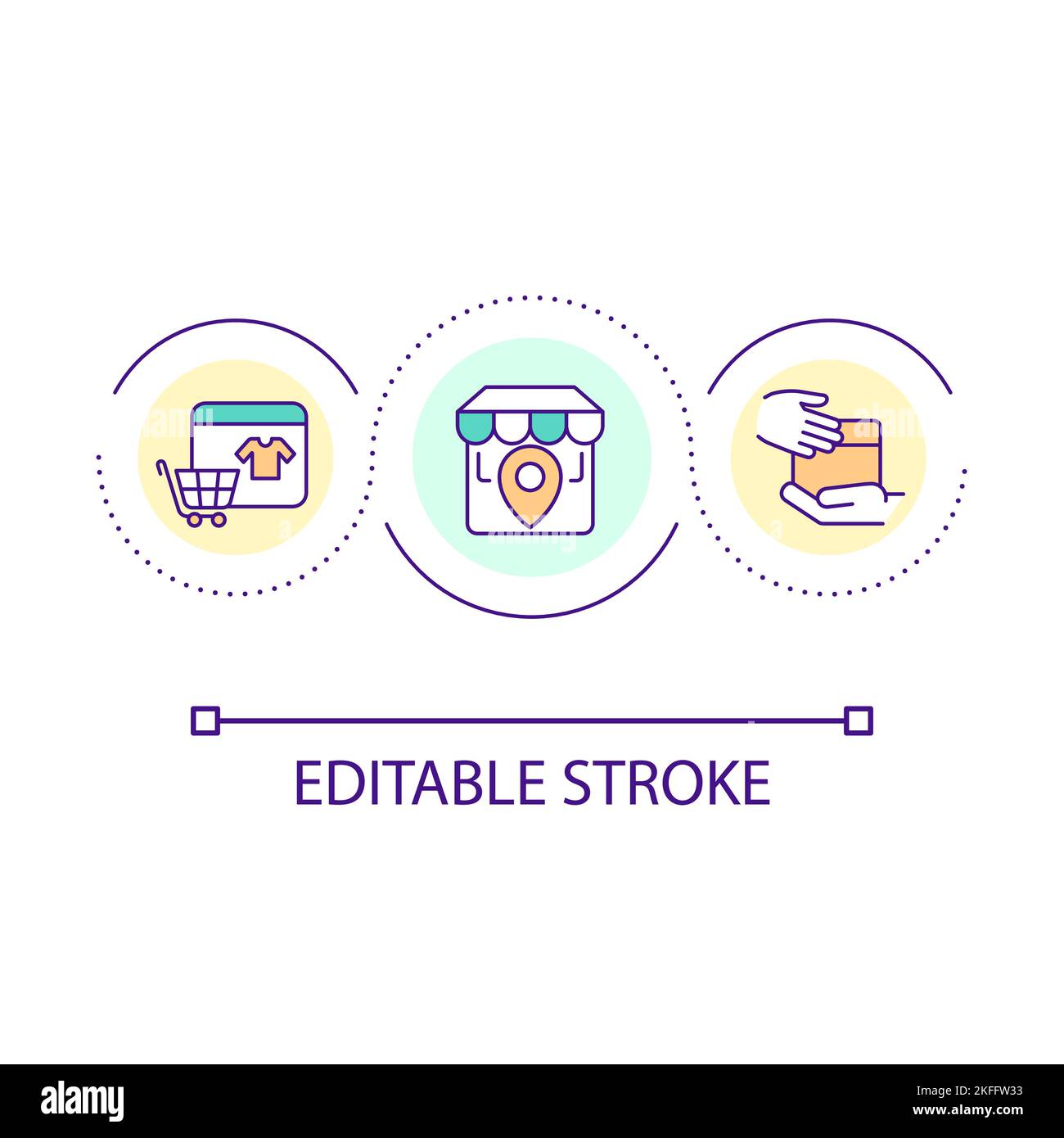 BOPIS strategy loop concept icon Stock Vector Image & Art - Alamy