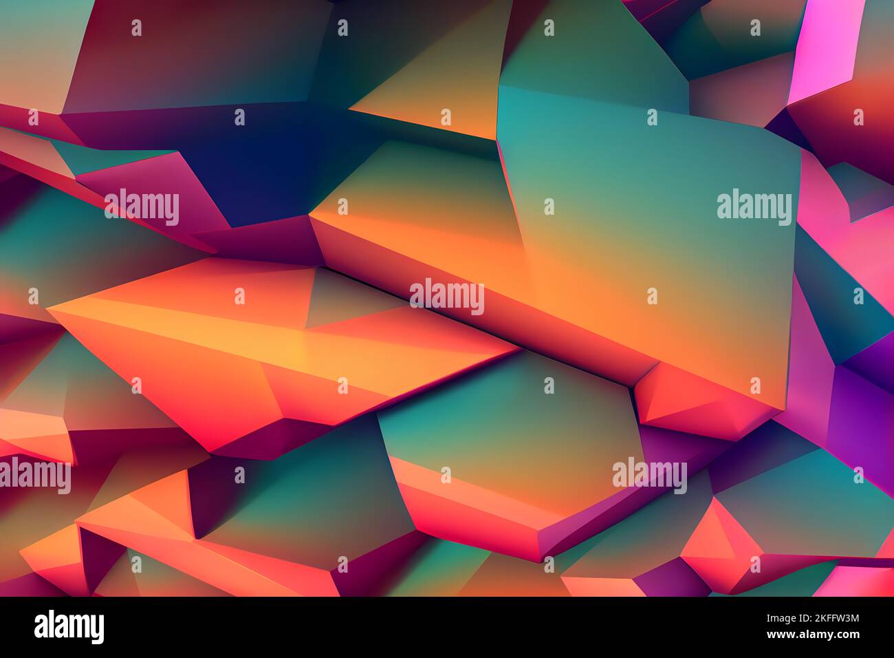 3d abstact vibrant computer generated plygonal background Stock Photo ...