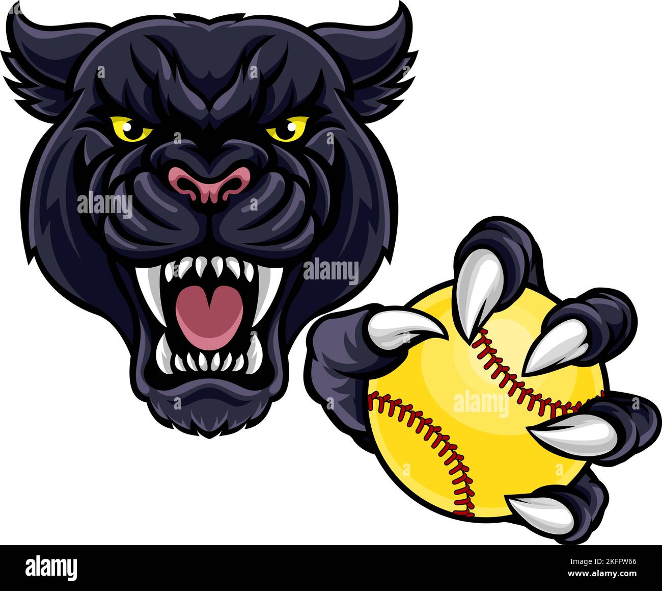 Panther Softball Animal Sports Team Mascot Stock Vector Image & Art - Alamy