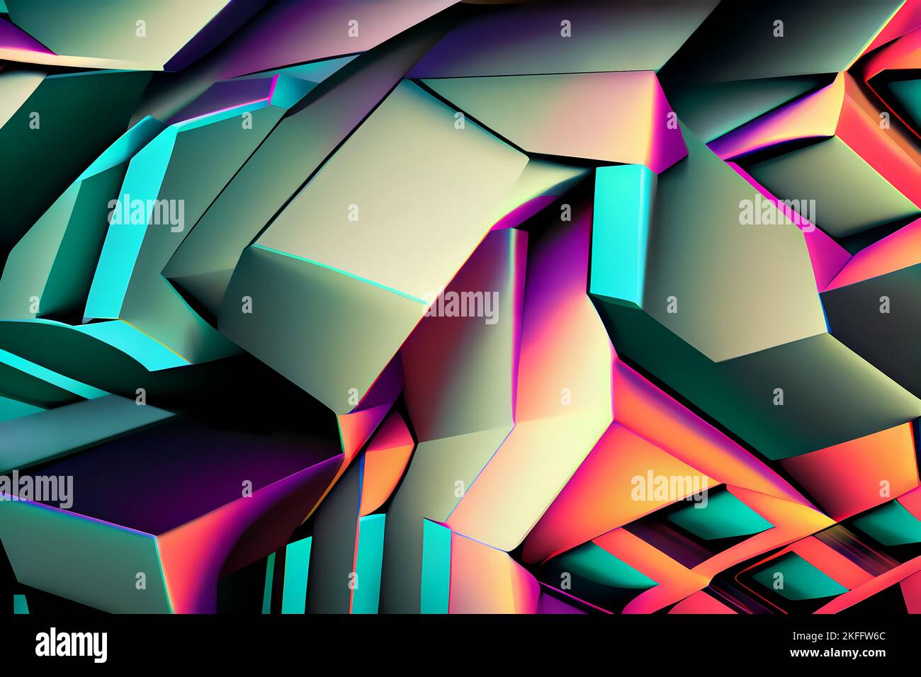 3d abstact vibrant computer generated plygonal background Stock Photo ...