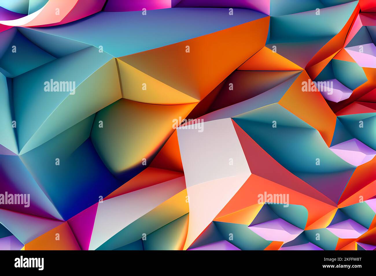 3d abstact vibrant computer generated plygonal background Stock Photo ...