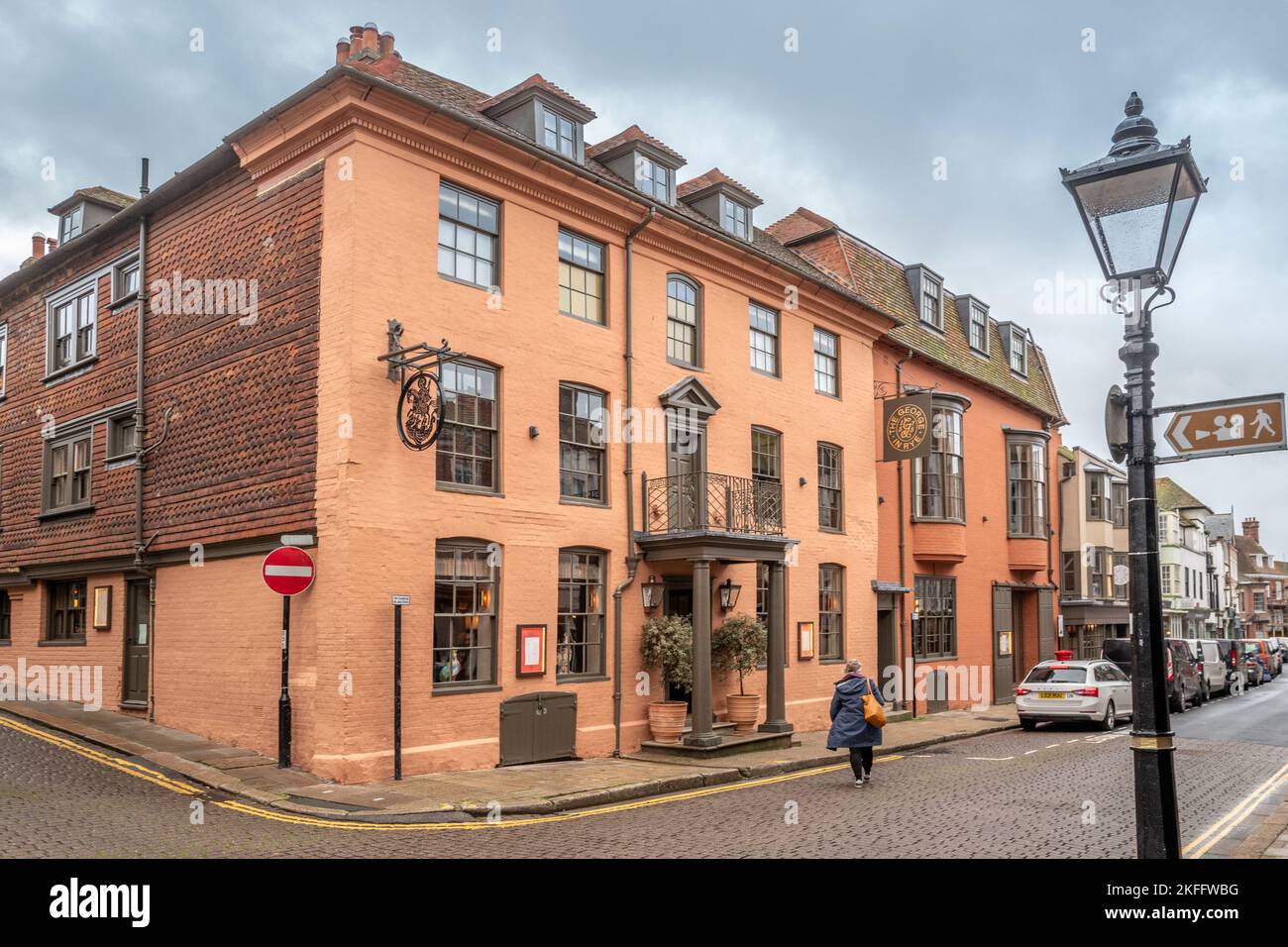 Rye, November 15th 2022: The George Hotel in the High Street Stock ...