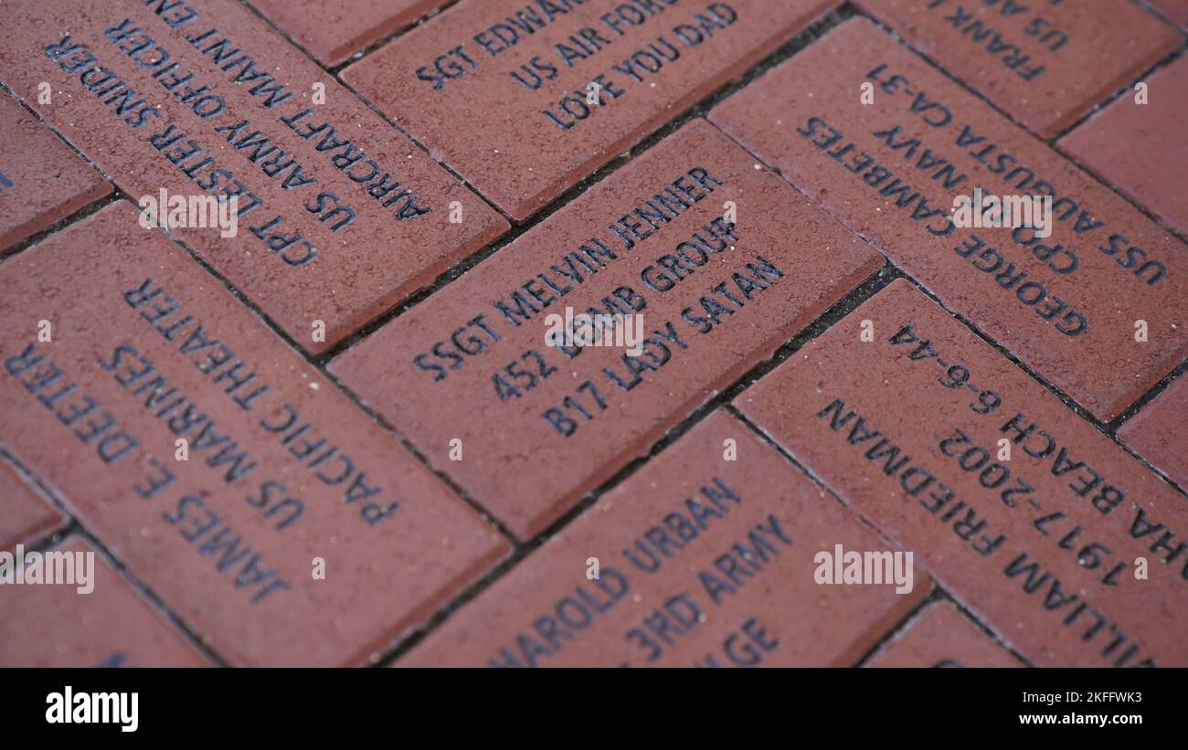 A commemorative brick for retired U.S. Army Air Forces Chief Master Sgt ...