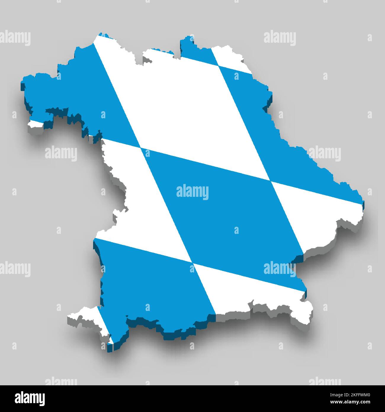 3d isometric Map of Bavaria is a state of Germany with national flag Stock Vector Image & Art ...