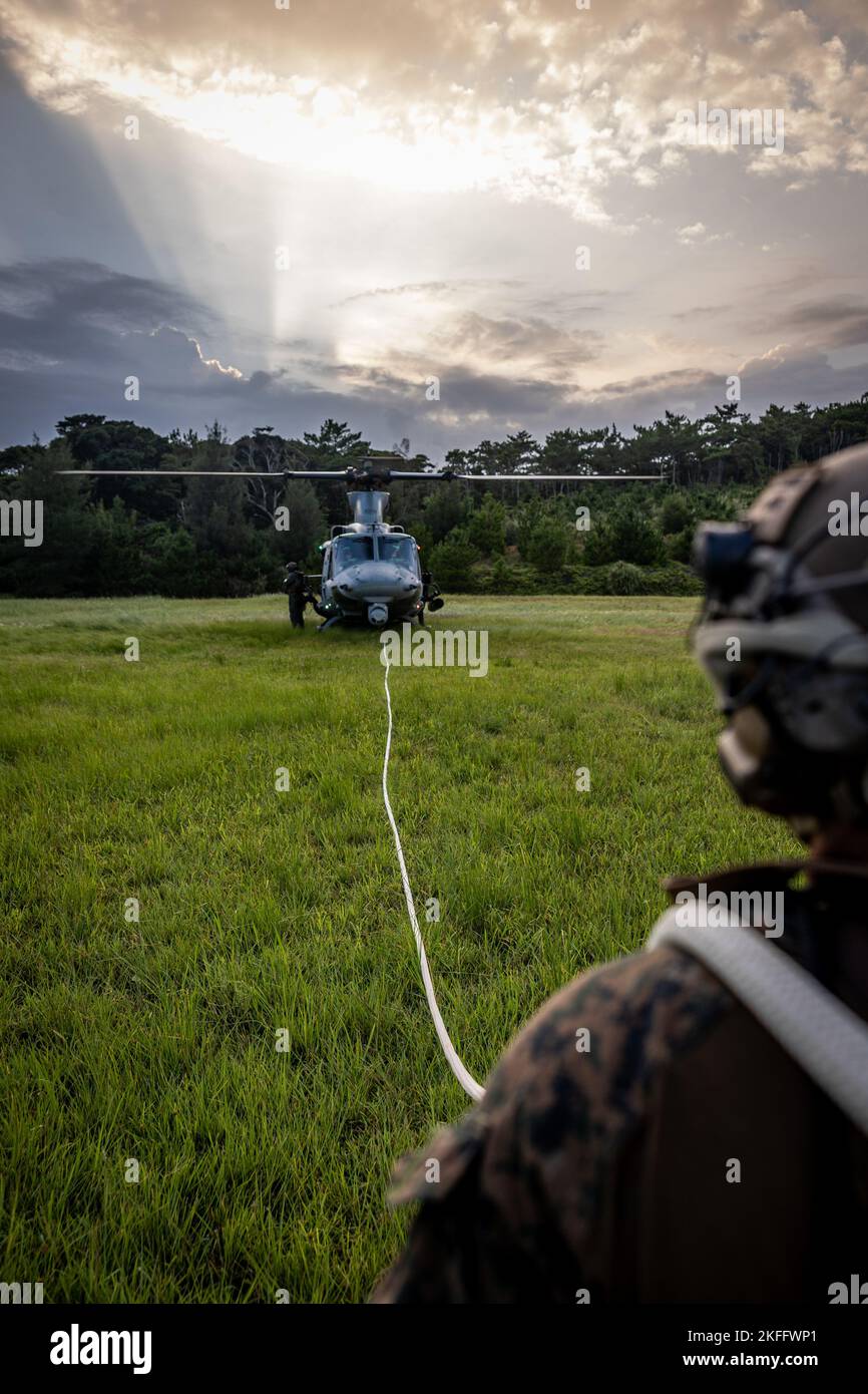 U.S. Marines with III Marine Expeditionary Force (MEF) prepare to be ...