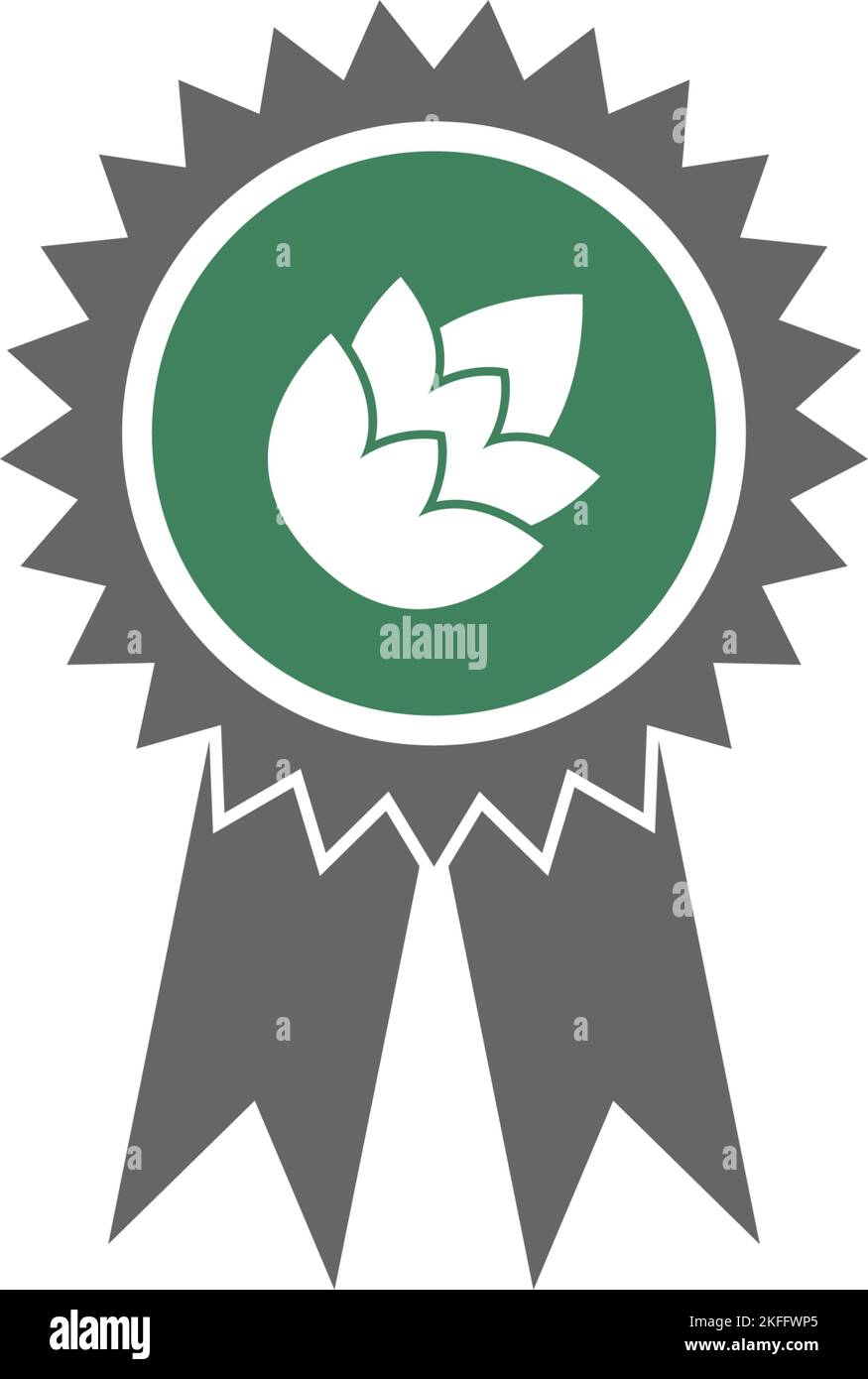 An award icon with a hop symbol isolated on the white background Stock ...