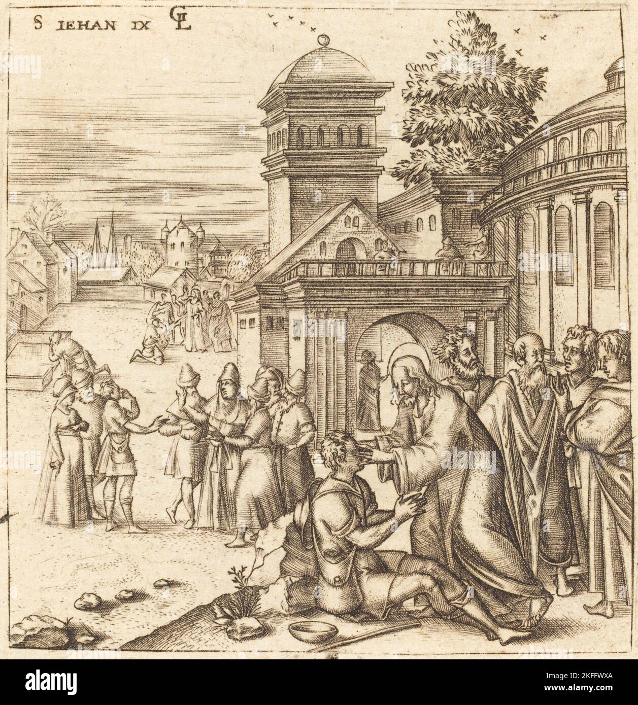 A Man Born Blind Receives Sight, probably c. 1576/1580 Stock Photo - Alamy
