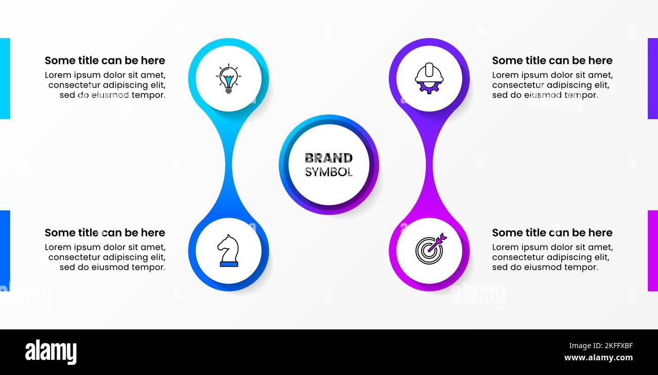 Infographic template with icons and 4 options or steps. Can be used for workflow layout, diagram ...