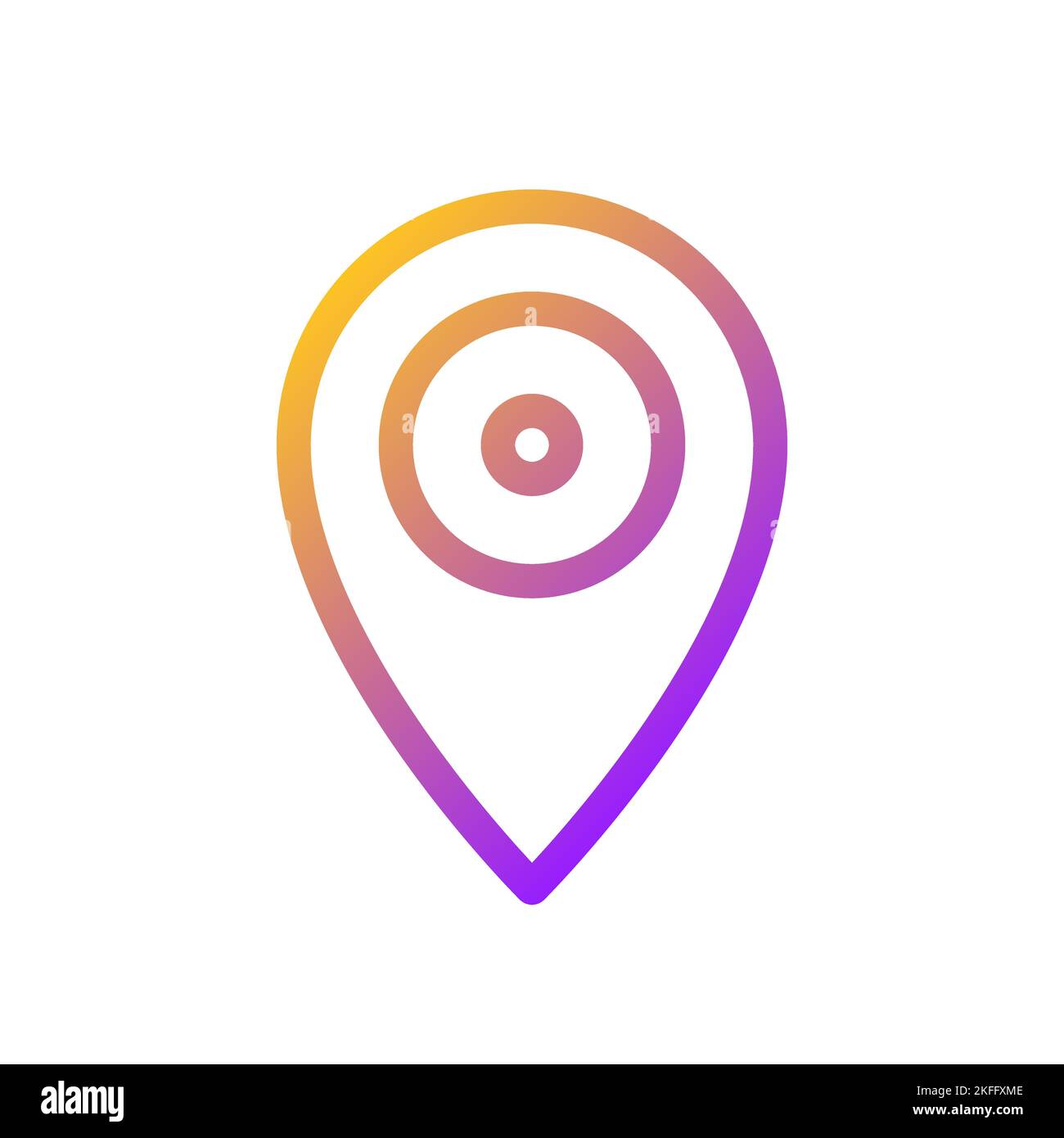 Location mark pixel perfect gradient linear ui icon Stock Vector Image ...